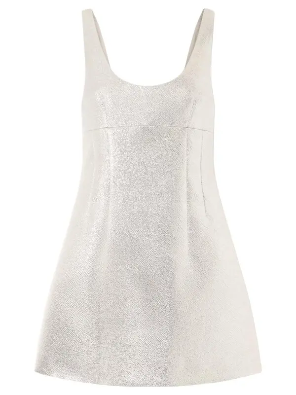 EMILIA WICKSTEAD Metallic A-line Mini Dress - No