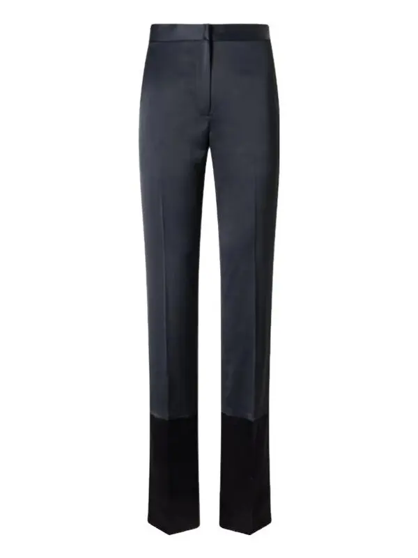 Sharon Wauchob Paneled Satin Straight-leg Pants - Black