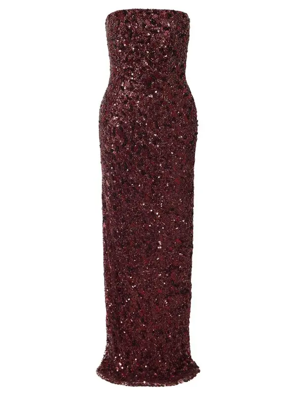 Jenny Packham Sirocco Sequined Tulle Gown - Brown