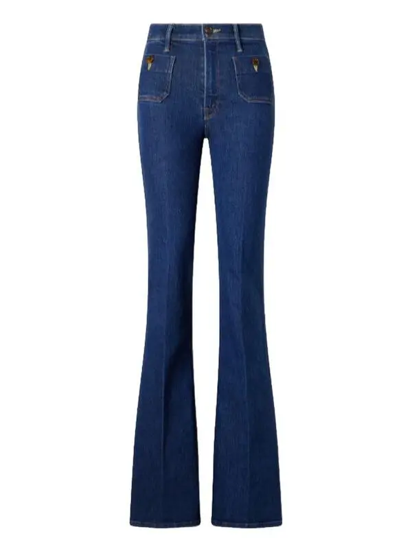 MOTHER Vintage High-waisted Flared Jeans - Blue