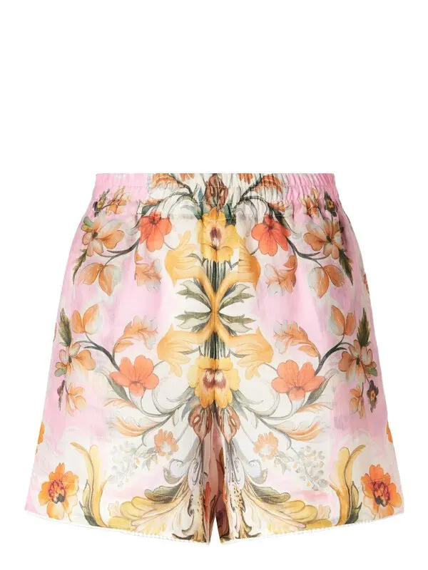 Borgo De Nor Floral-print Ramie Shorts - No