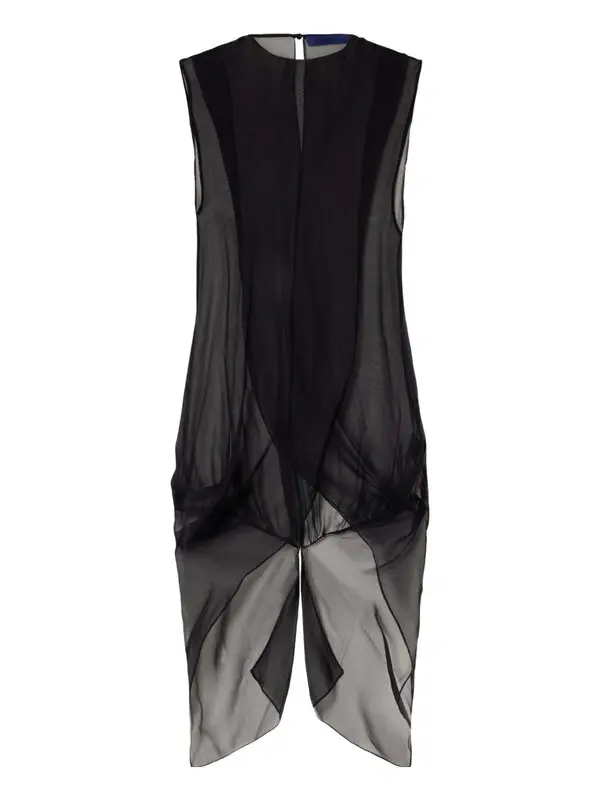 Sharon Wauchob Olga Layered Silk Tank - Black