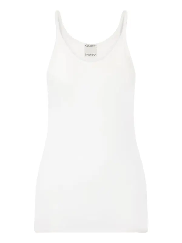 Calvin Klein Cotton-blend Jersey Tank Top - White