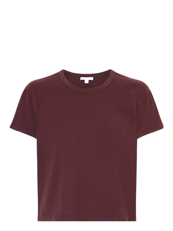 JAMES PERSE Burgundy Cropped Tshirt - Red