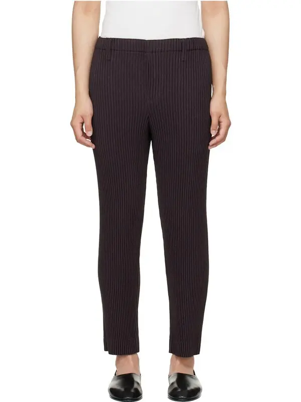 Issey Miyake Linen-like Trousers - Brown
