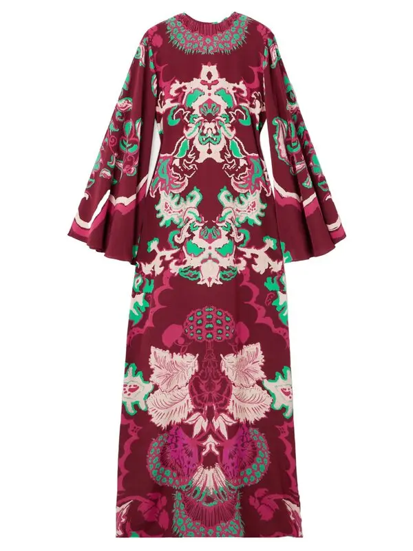 Johanna Ortiz Camino Real Printed Silk-crepe Maxi Dress - No