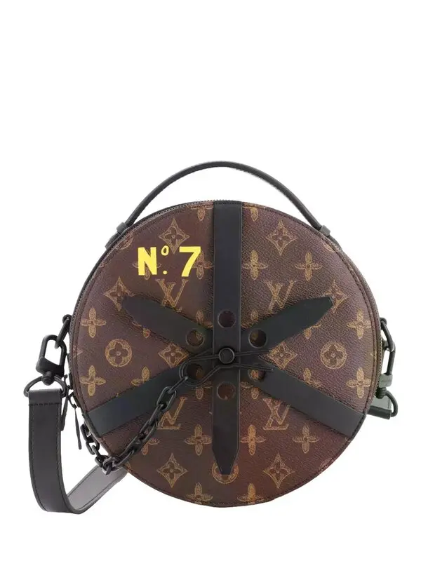 LOUIS VUITTON Monogram Canvas Wheel Box Bag No.7 Trunk L'oeil Crossbody - Brown