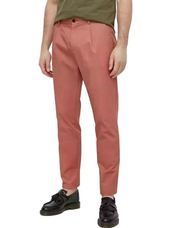 Sisley Pleated Tapered Trousers - Pink