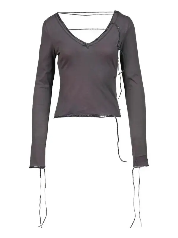 JADED LONDON Sequin-embellished Strap-back Top - Grey