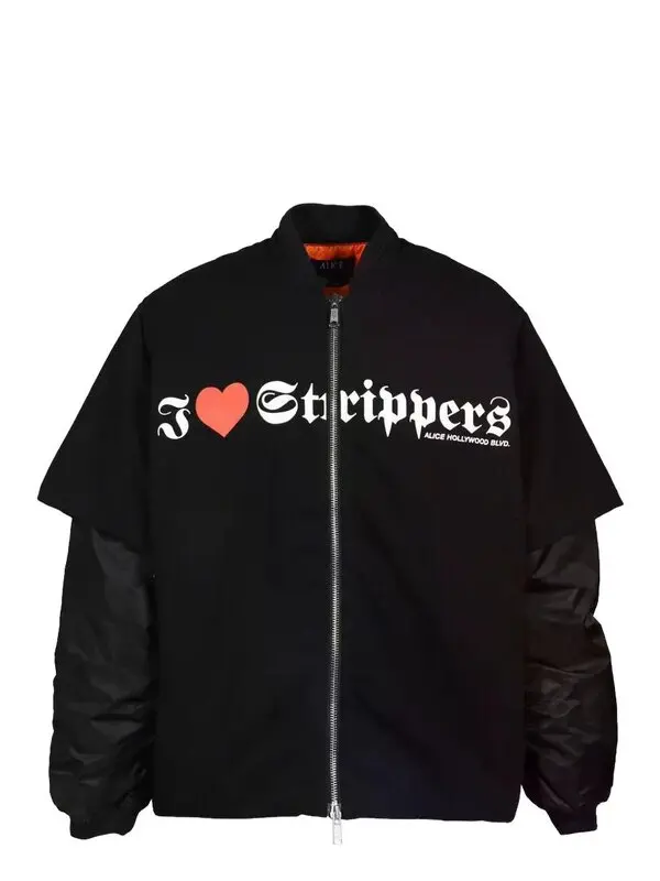 N.HOOLYWOOD Layered-design Bomber Jacket - Black