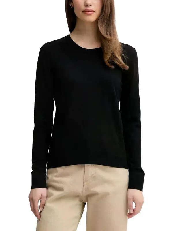 Sisley Crew-neck Long-sleeve Sweater - Black