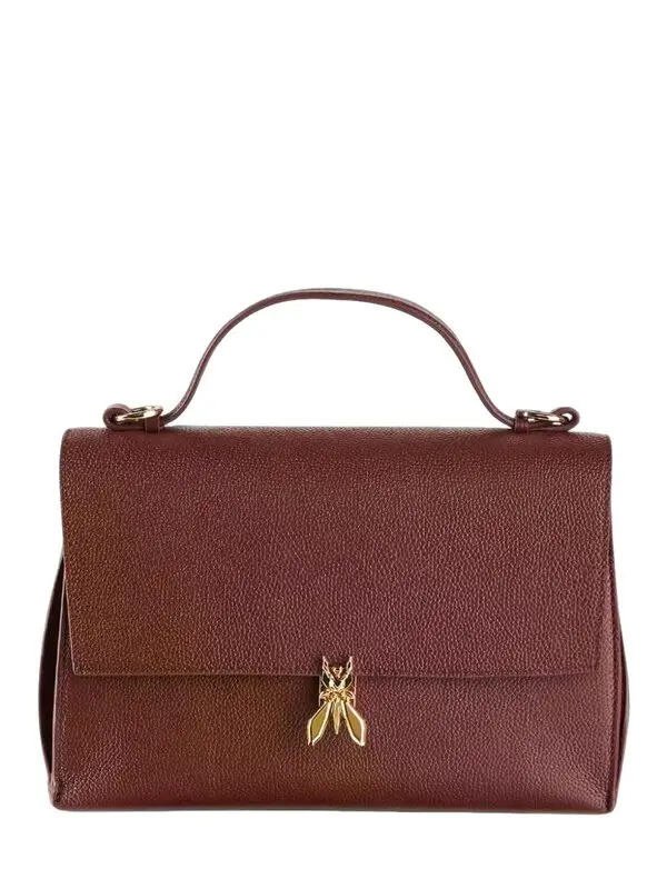 Patrizia Pepe Fly-plaque Pebbled Backpack - Red