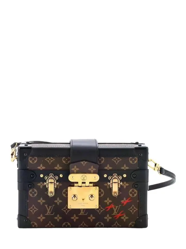LOUIS VUITTON Petite Malle Handbag Shoulder Bag - Black