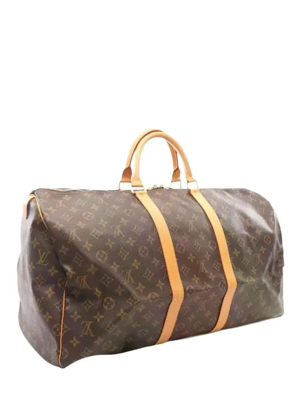 LOUIS VUITTON 1996 55 Monogram Keepall Luggage Bag - Brown