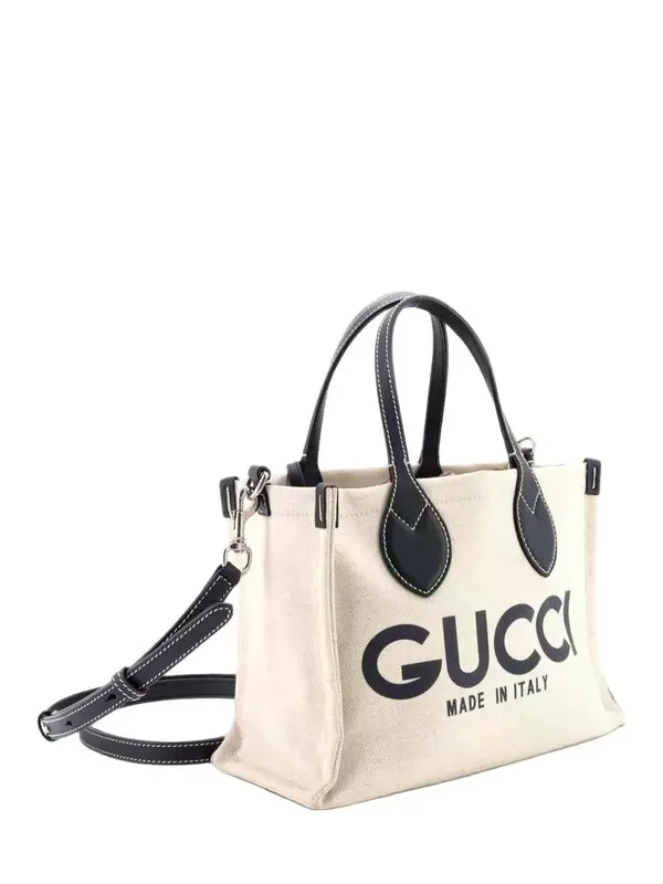 Gucci Printed Canvas Small Shoulder Bag - Blue