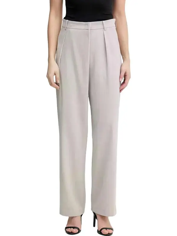 Sisley Pleated-detail Tailored Trousers - Neutrals