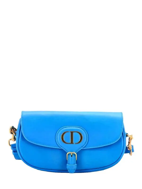 Dior Leather East West Crossbody Bag - Blue