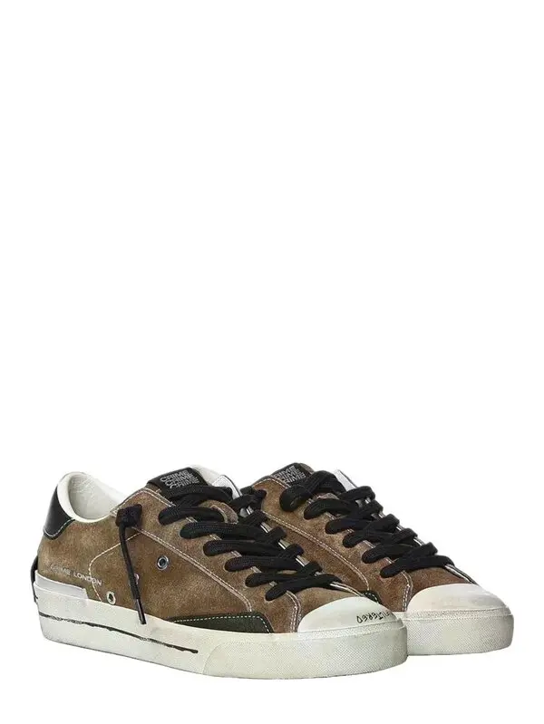 CRIME LONDON Distressed-effect Suede Sneakers - Brown