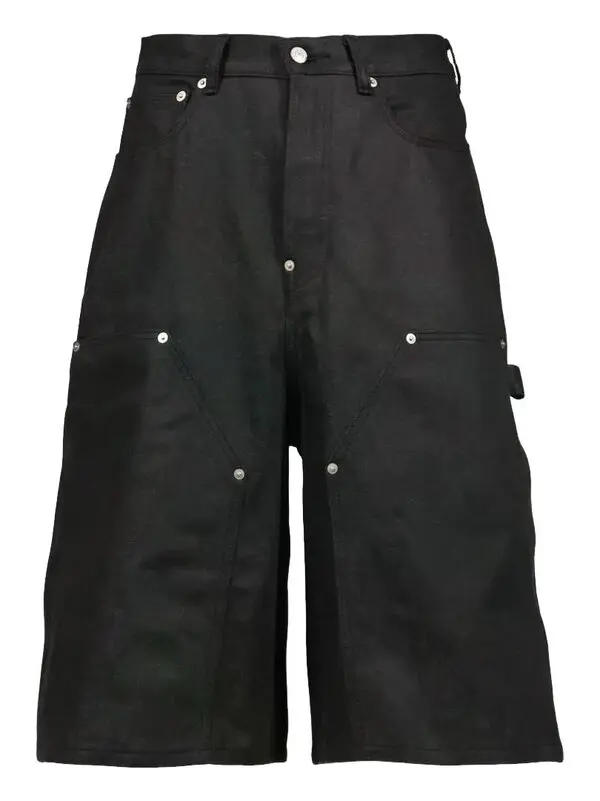 RIVET & HIDE Stud-detail Baggy Shorts - Black