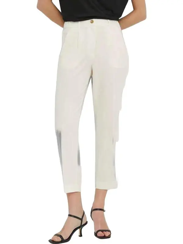 Sisley Elasticated-waistband Tailored Trousers - Neutrals