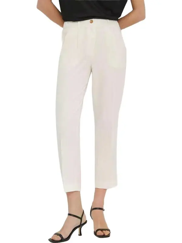 Sisley Elasticated-waistband Tailored Trousers - Neutrals