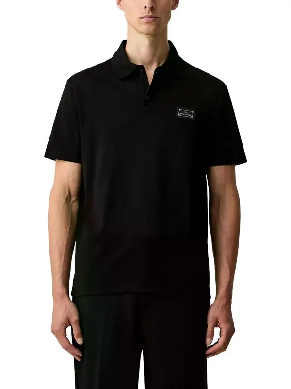 Paul & Shark Logo-plaque Polo Shirt - Black