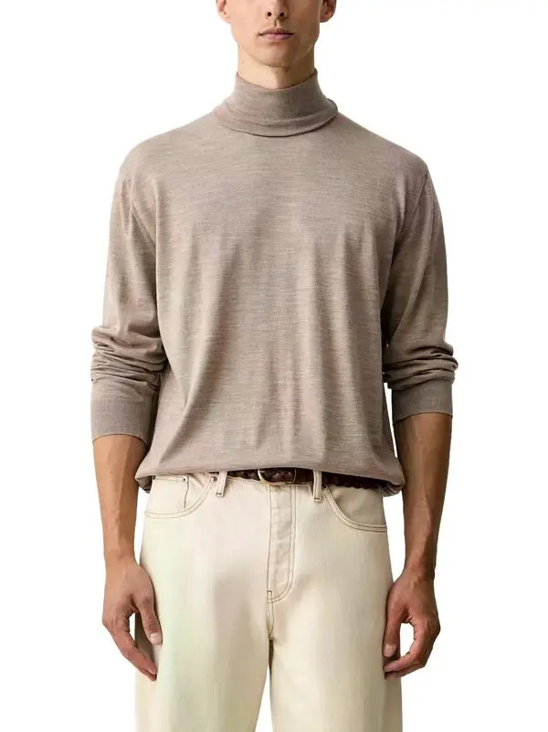 Paul & Shark Virgin Wool Roll-neck Sweater - Neutrals