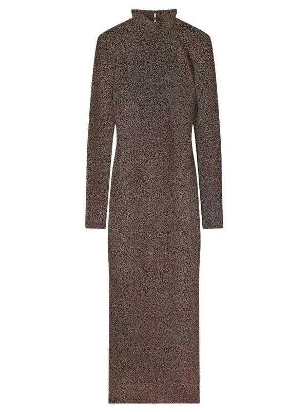 Patrizia Pepe Open-back Long-sleeve Midi Dress - Brown