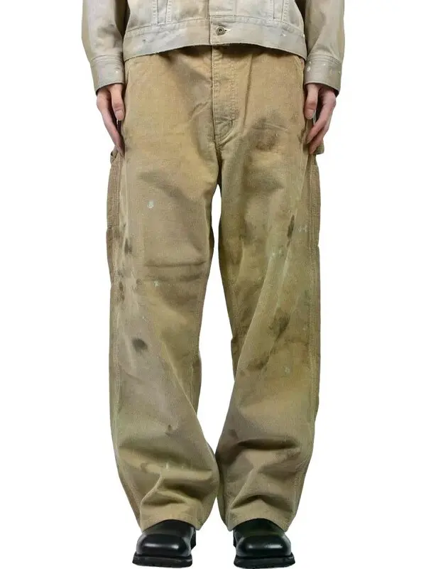 SWJP Paint-splatter Corduroy Trousers - Neutrals