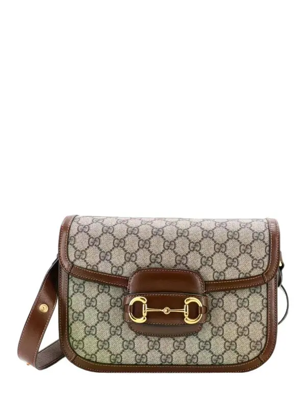 Gucci Horsebit 1955 Gg Coated Canvas Crossbody Bag - Brown