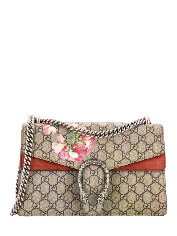 Gucci Dionysus Blooms Print Gg Coated Canvas Small Shoulder Bag - Brown
