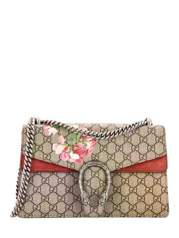 Gucci Dionysus Bag Blooms Print Gg Coated Canvas Small Shoulder Bag - Brown