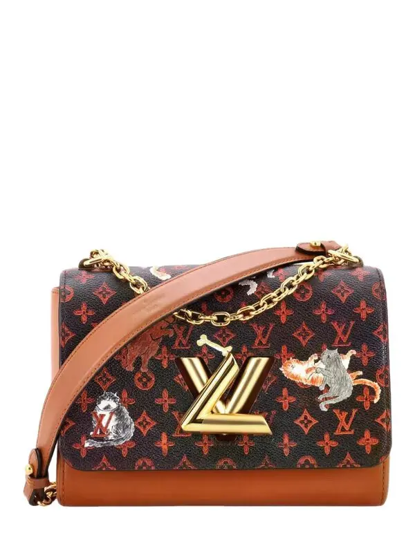 LOUIS VUITTON Twist Handbag Limited Edition Grace Coddington Catogram Canvas Mm Shoulder Bag - Multicolour