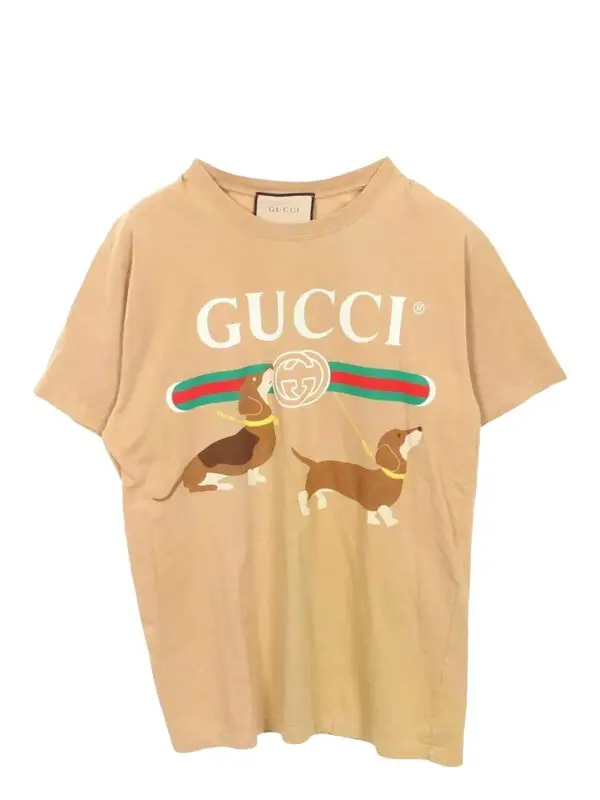 Gucci 2000s Interlocking G Dachshund T-shirt - Neutrals