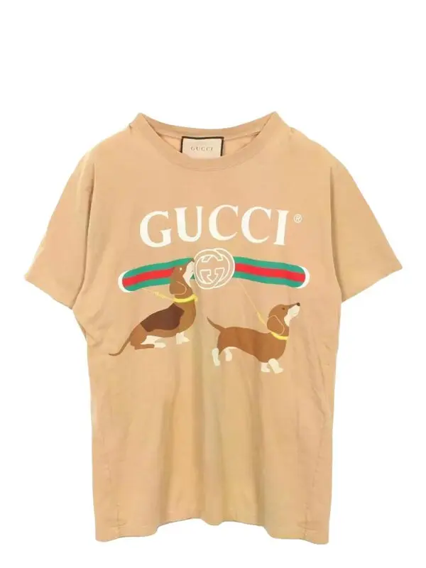 Gucci 2000s Interlocking G Dachshund T-shirt - Neutrals