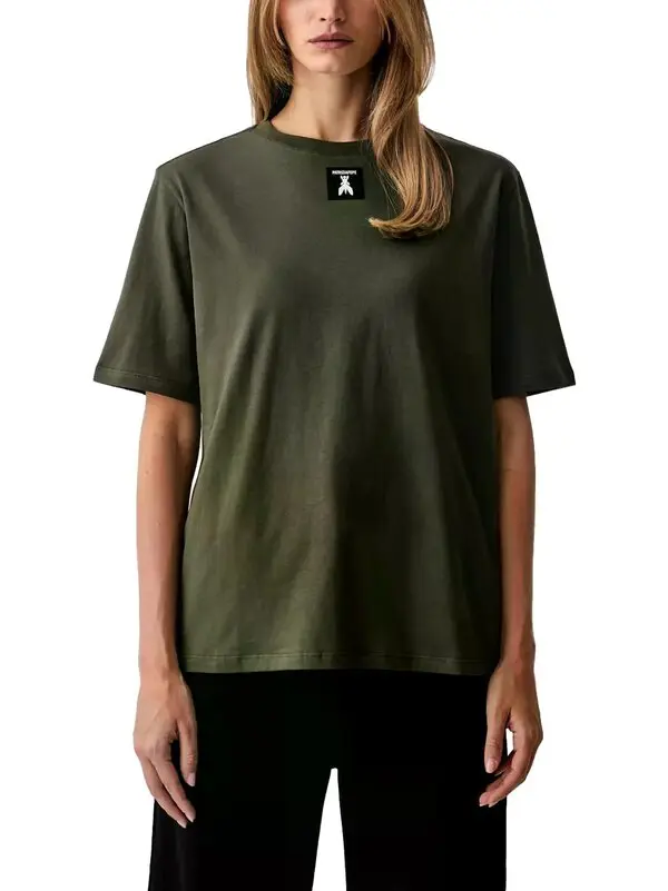 Patrizia Pepe Logo-patch T-shirt - Green