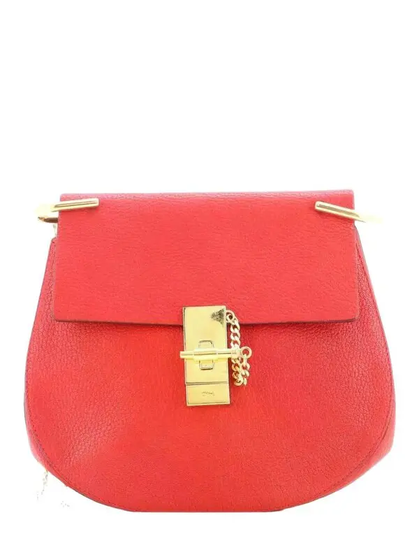 Chloé Drew Leather Cross Body Bag - Red