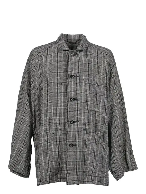 DAIRIKU Jude Check Work Jacket - Grey