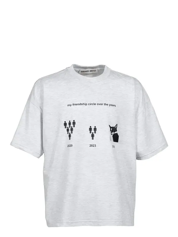 DOMENICO OREFICE Friendship Graphic-print T-shirt - Grey