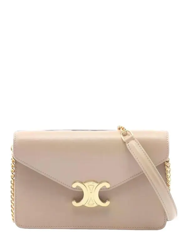 Celine Margo Triomphe Chain Shoulder Bag - Neutrals