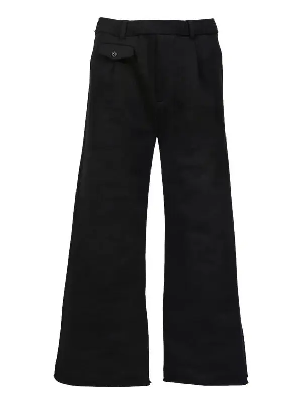 CEDARWOOD Cut-off Bored Track Pants - Black