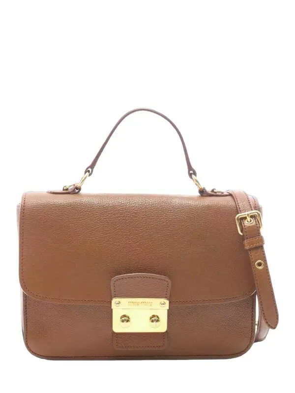 Miu Miu Madras Shoulder Bag - Brown