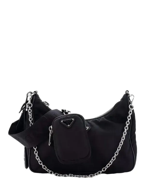 Prada Re-edition 2005 Tessuto Small Crossbody Bag - Black
