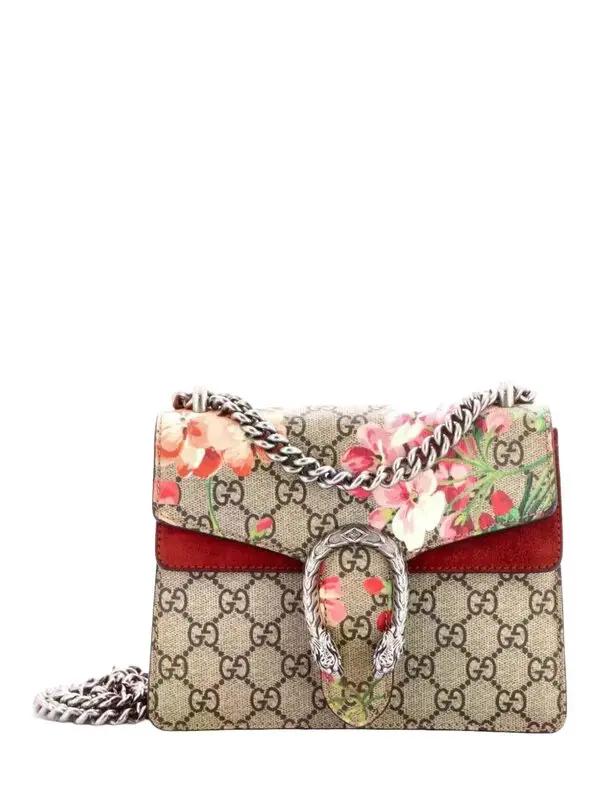 Gucci Dionysus Bag Blooms Print Gg Mini Shoulder Bag - Brown