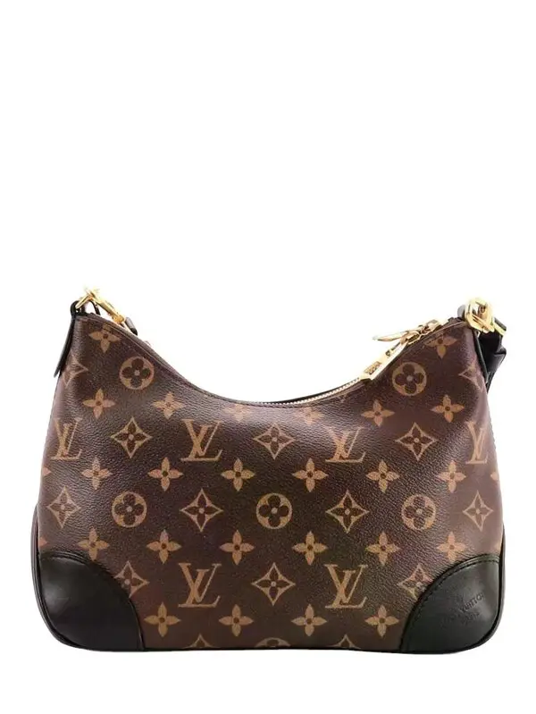 LOUIS VUITTON Boulogne Nm Monogram Canvas Shoulder Bag - Black