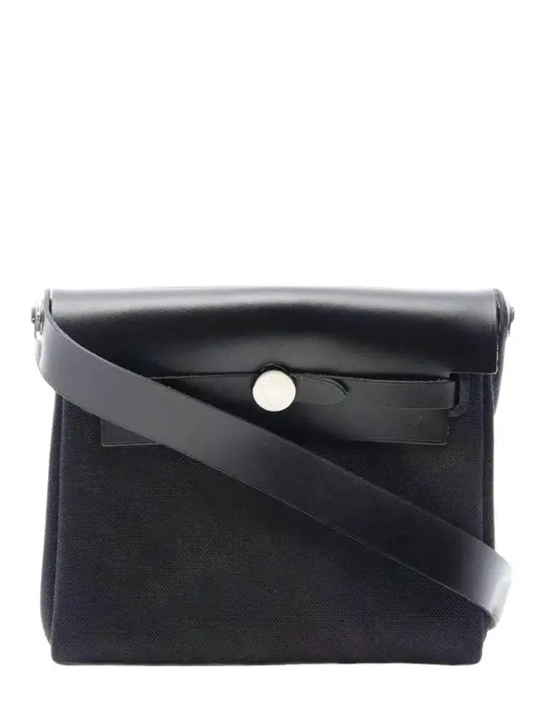Hermès Mini Herbag Zip Shoulder Bag - Black
