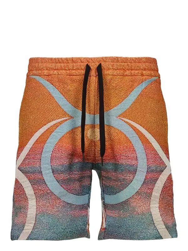 GARCIAS Latin Culture Jacquard-knit Drawstring Shorts - Orange