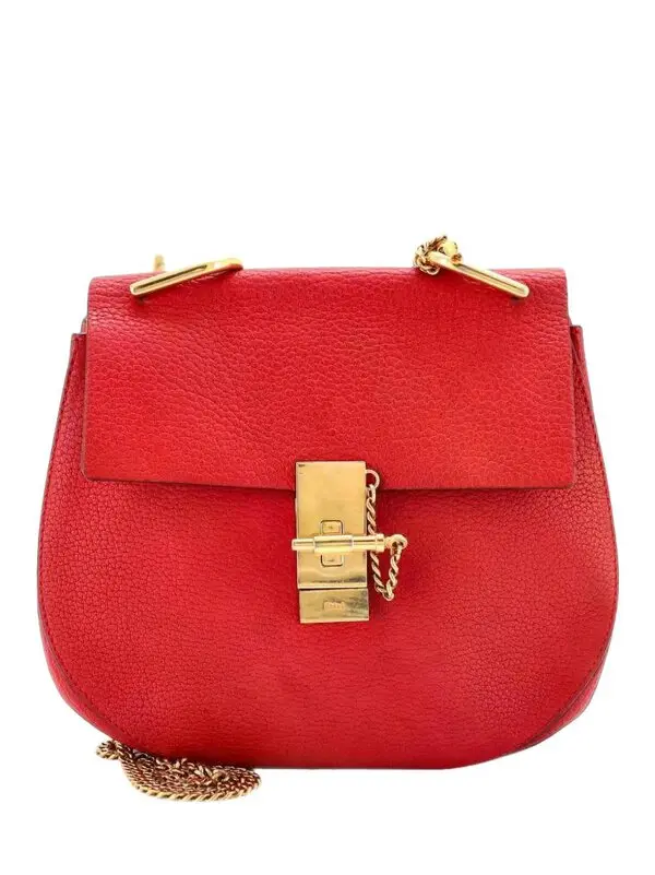Chloé Drew Leather Small Cross Body Bag - Red