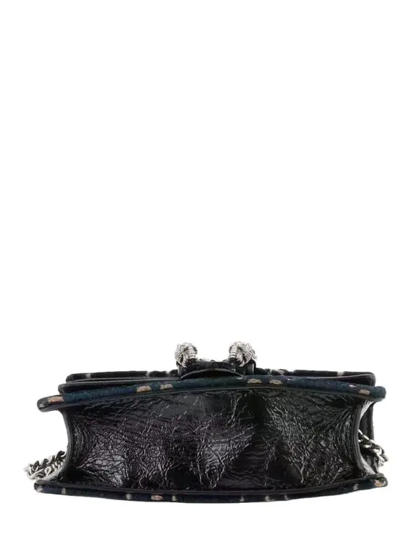 Gucci Dionysus Gg Velvet Super Mini Crossbody Bag - Blue