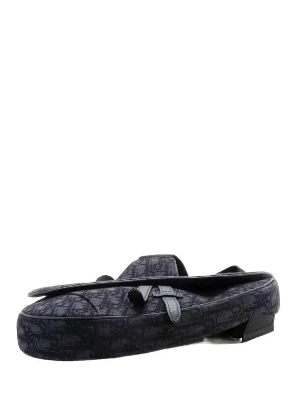 Dior Saddle Oblique Canvas Cross Body Bag - Black
